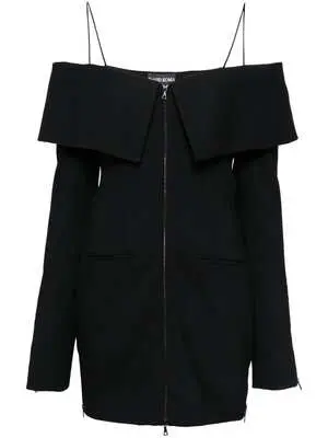 David Koma Layered-shoulder Mini Dress