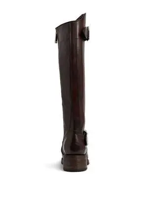 Dsquared2 Logo-debossed Leather Boots - Brown