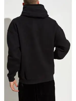 Saint Laurent Half-zip Hoodie With Embroidered Logo