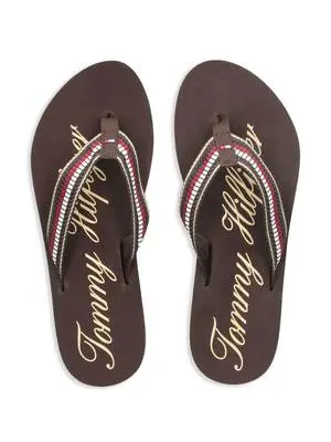 Tommy Hilfiger Signature Tape Flip-flops - Black