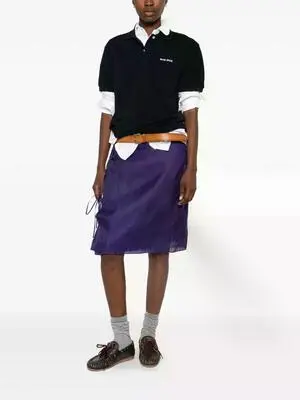 Miu Miu Cotton Piqué Polo Shirt - Blue
