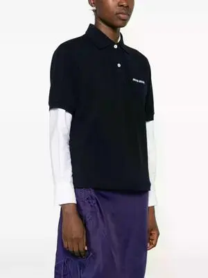 Miu Miu Cotton Piqué Polo Shirt - Blue