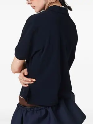 Miu Miu Cotton Piqué Polo Shirt - Blue