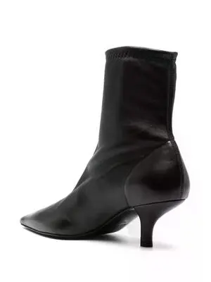 TOTEME 55mm Heeled Sock Boots - Black