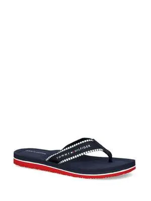Tommy Hilfiger Logo-print Webbing Flip-flops - Blue