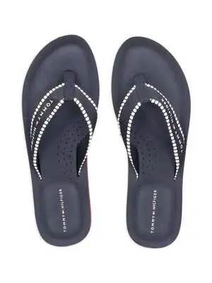 Tommy Hilfiger Logo-print Webbing Flip-flops - Blue