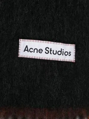 Acne Studios Logo-patch Scarf - Black
