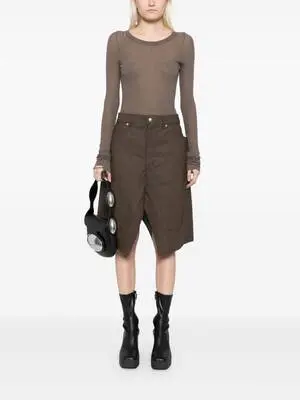 Rick Owens Slivered Knee-length Skirt - Brown