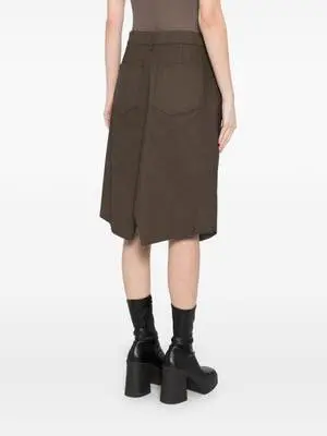 Rick Owens Slivered Knee-length Skirt - Brown