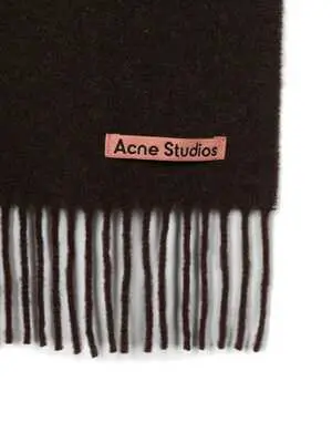 Acne Studios Logo-patch Scarf - Brown