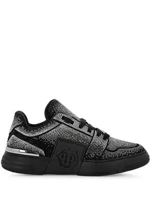 Philipp Plein Hexagon Strass Embellished Sneakers - Black