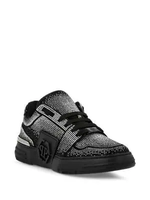 Philipp Plein Hexagon Strass Embellished Sneakers - Black