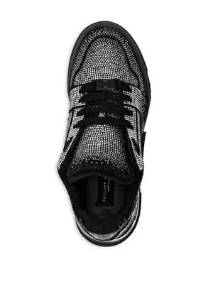 Philipp Plein Hexagon Strass Embellished Sneakers - Black
