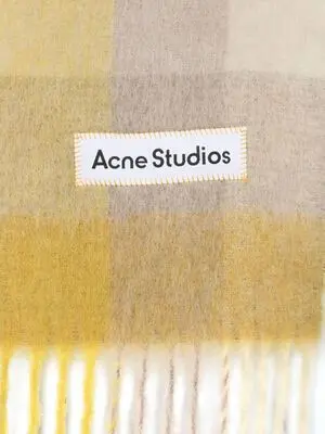 Acne Studios Checked Scarf - Neutrals