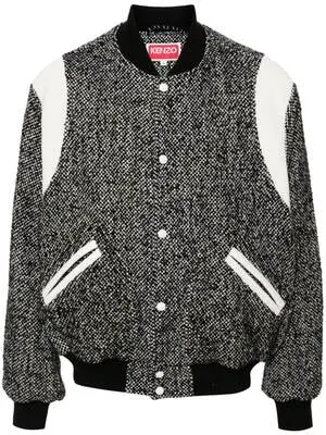 Kenzo Marl-knit Varsity Jacket