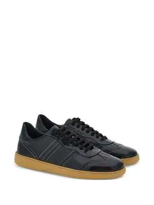 FERRAGAMO Logo-debossed Leather Sneakers