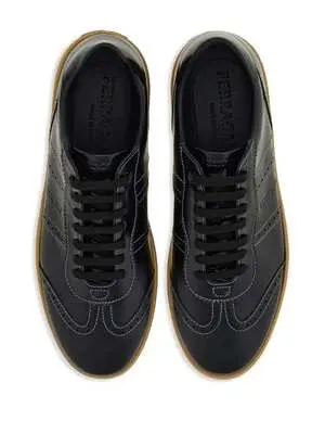 FERRAGAMO Logo-debossed Leather Sneakers