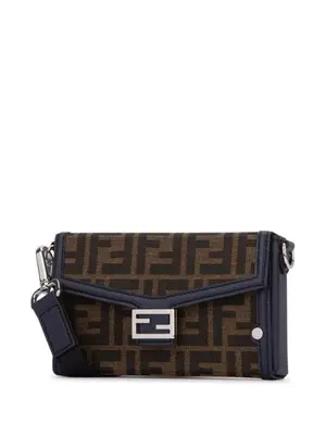Fendi Soft Trunk Baguette Clutch Bag
