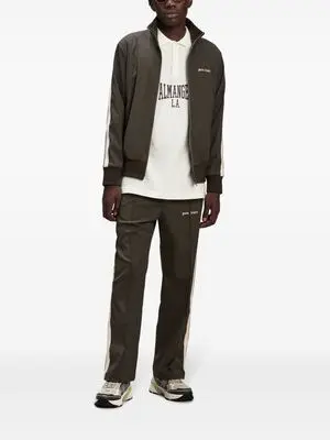 Palm Angels Logo-embroidered Wool Track Pants - Brown