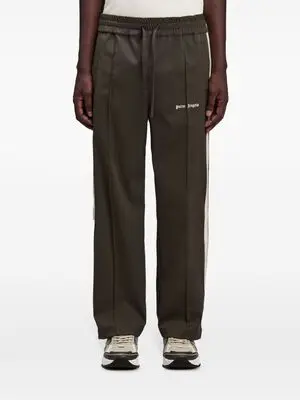 Palm Angels Logo-embroidered Wool Track Pants - Brown