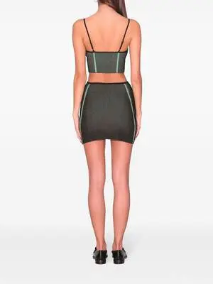 FLEUR DU MAL Ribbed-knit Mini Skirt