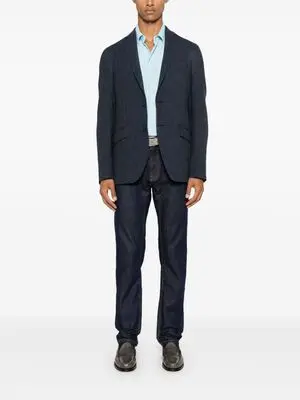 Etro Pegaso-motif Polo Shirt - Blue