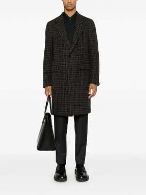 Caruso Houndstooth Wool-cashmere Coat