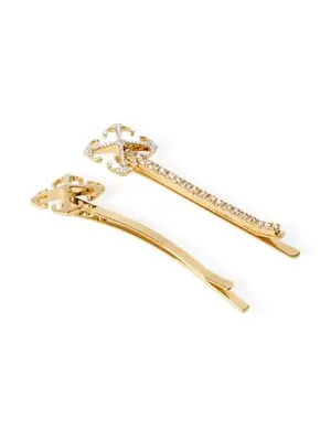 Off-White Arrow Hair Clip Set - Gold