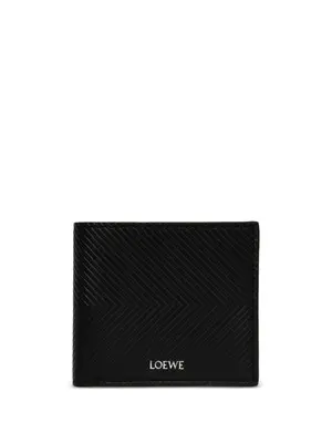 Loewe Stamped Bi-fold Wallet - Black