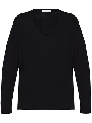 Max Mara V-neck Wool Knit Top