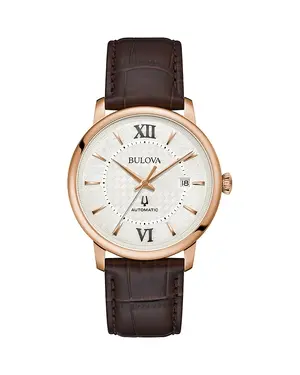 Bulova Classic Hudson 39mm Watch - Silver/brown