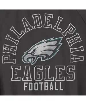 Junk Food Clothing Nfl Flocked Raglan Crew Fleece - Philadelphia Eagles