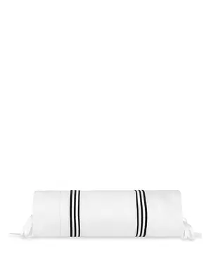 PRATESI Tre Righe Splendore Neckroll Sham - White/black
