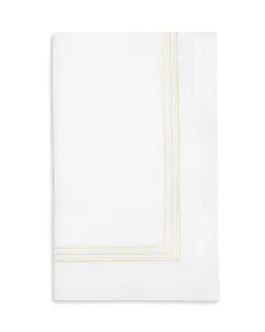 PRATESI Tre Righe Square Tablecloth, 90 - White/beige