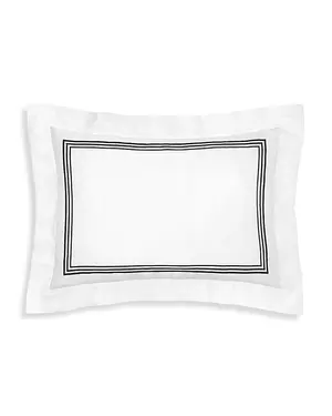 PRATESI Tre Righe Splendore Standard Sham - White/black