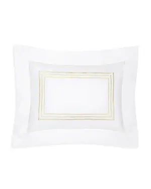 PRATESI Tre Righe Boudoir Sham White/beige