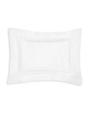 PRATESI Tre Righe Queen Sham - White/white