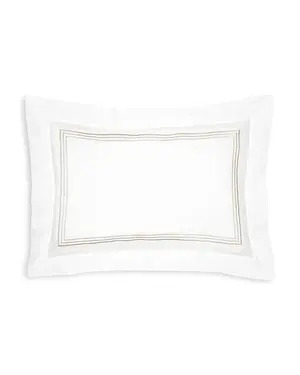 PRATESI Tre Righe King Sham - White/sage