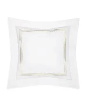 PRATESI Tre Righe Continental Euro Sham White/beige