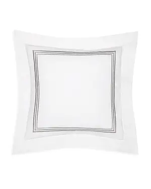 PRATESI Tre Righe Continental Euro Sham White/charcoal