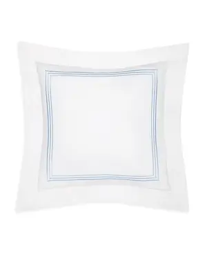 PRATESI Tre Righe Continental Euro Sham White/light Blue