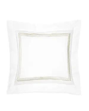 PRATESI Tre Righe Continental Euro Sham White/sage