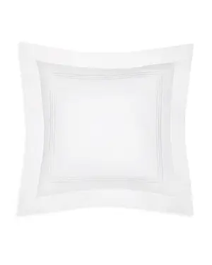 PRATESI Tre Righe Continental Euro Sham - White/white