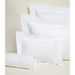 PRATESI Tre Righe Continental Euro Sham - White/white