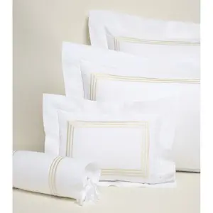 PRATESI Tre Righe Duvet Cover, Twin - White/beige