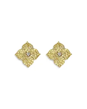 Piranesi Fiore Earrings With Sapphires And Diamonds - Yellow/gold