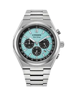 Citizen Chronograph Watch, 43mm - Blue/silver