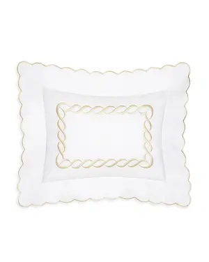 PRATESI Treccia Boudoir Sham - White/beige