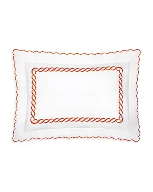 PRATESI Treccia Standard Sham - White/orange