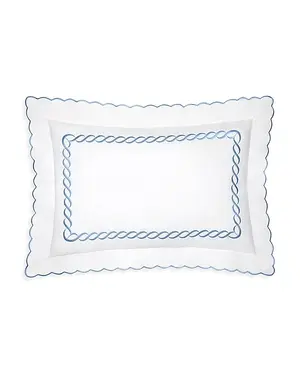PRATESI Treccia Queen Sham - White/medium Blue